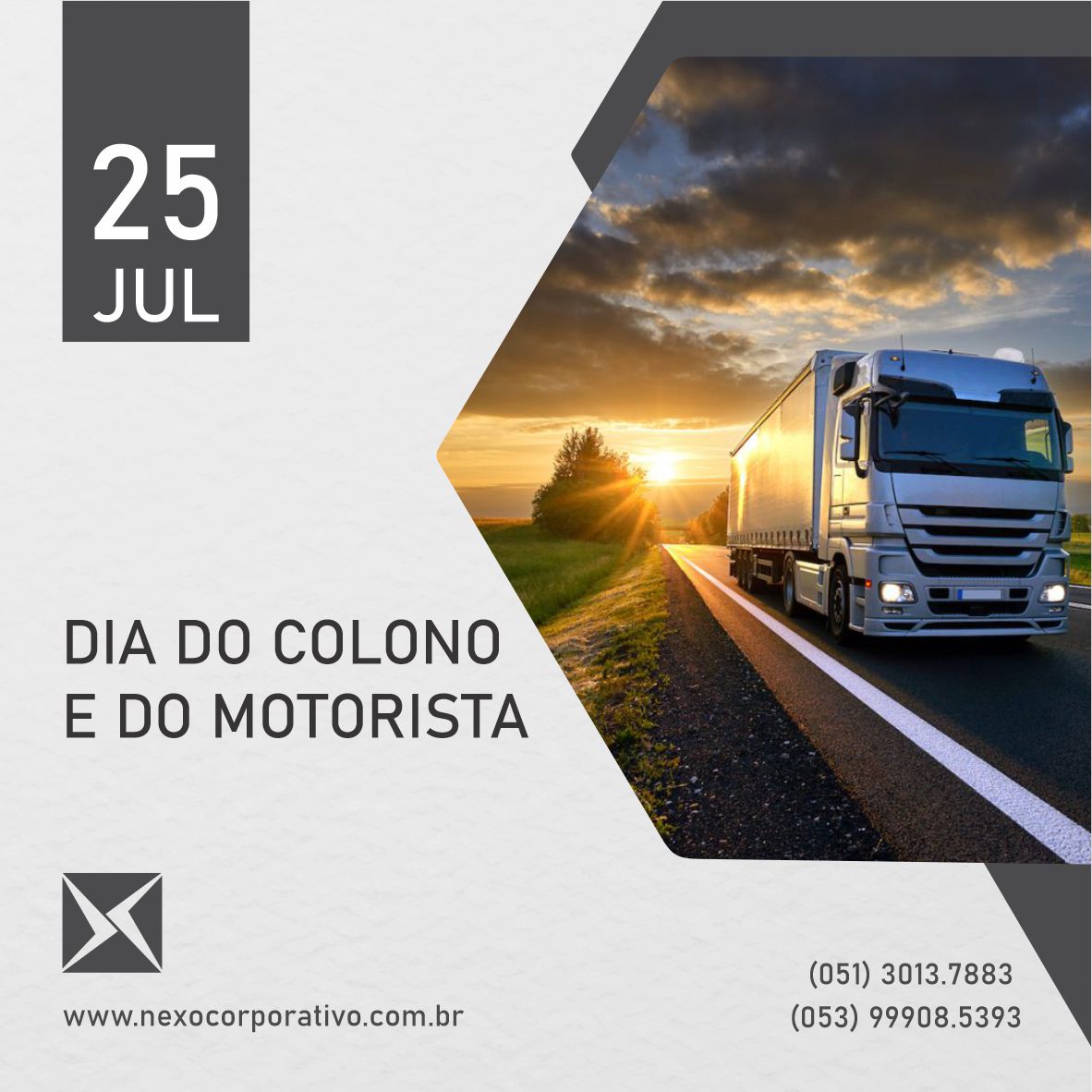 Feliz Dia do Colono e do Motorista! - Nexo Corporativo